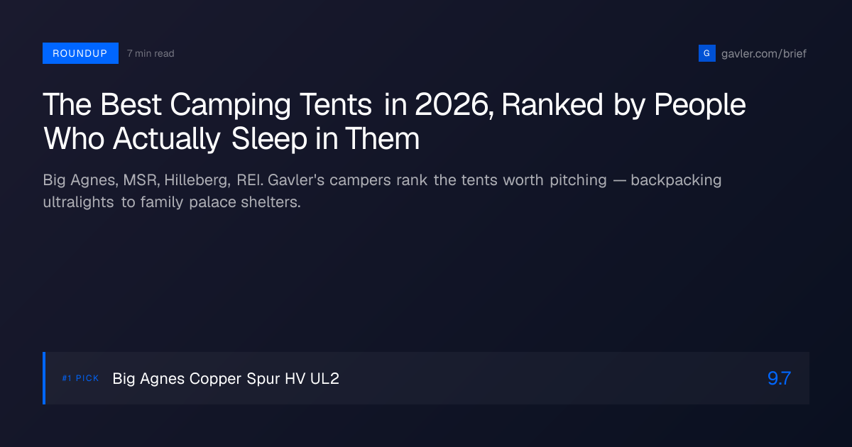 Best Camping Tents 2026: Top Picks Ranked — Gavler