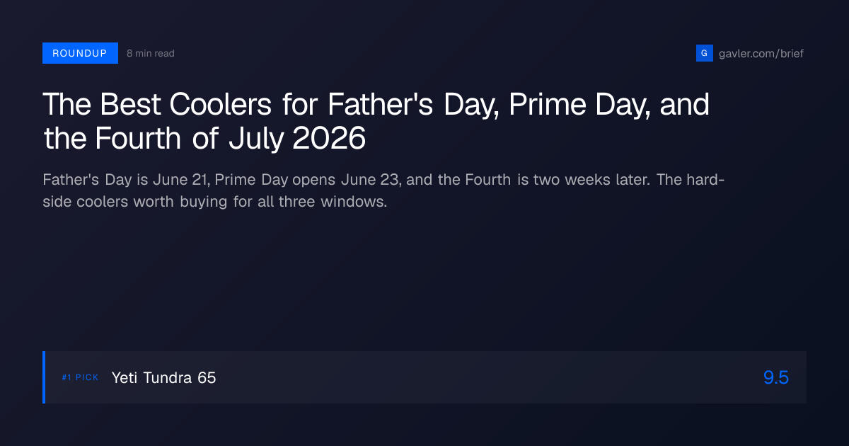 Best Coolers 2026: Father's Day & Summer Picks — Gavler