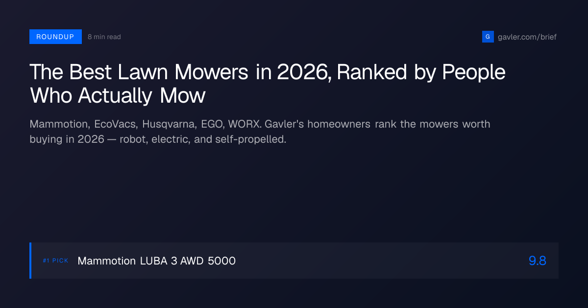 Best Lawn Mowers 2026: Top Picks Ranked — Gavler