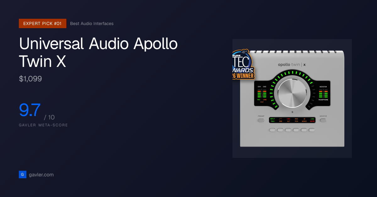 Universal Audio Apollo Twin X Review & Score 9.7/10 (2026) | Gavler
